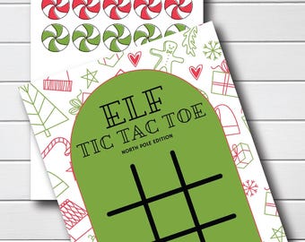 Tic Tac Toe | Elf Games | Printable | Digital Download | December ...