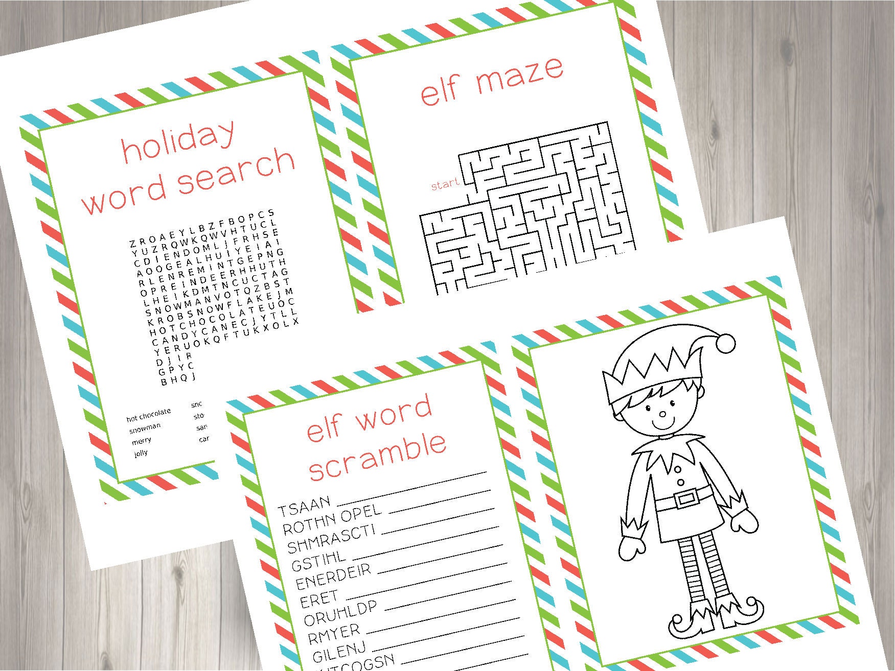 Elf Activity Set - Elf Props - DIY Elf Ideas - Printable Elf Paper ...
