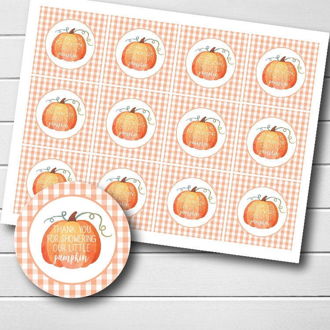 Pumpkin Favor Tag - Thank You for Showering Our Little Pumpkin ...