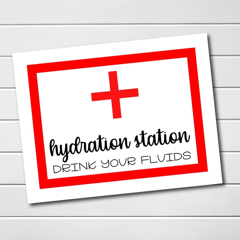 Hydration Station Nursing Graduation Party Sign Nurse - Etsy
