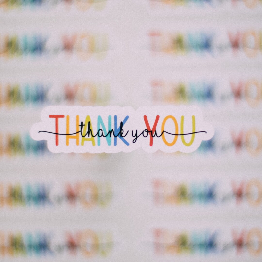 Thank You Sticker - Rainbow - Small Business Owner - Product Packaging ...