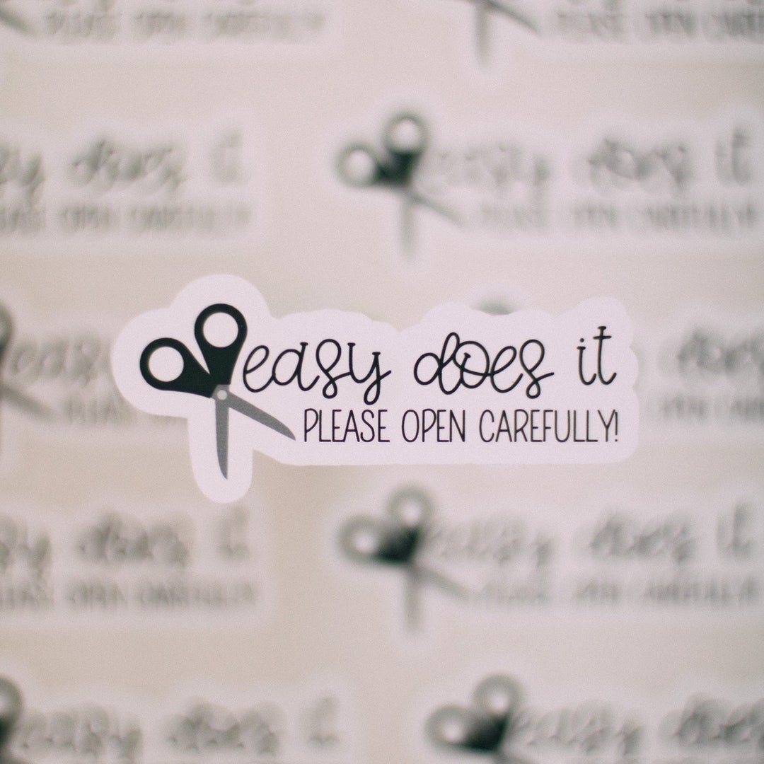 Easy Does It Small Business Sticker - Do Not Cut - Scissors - Product ...