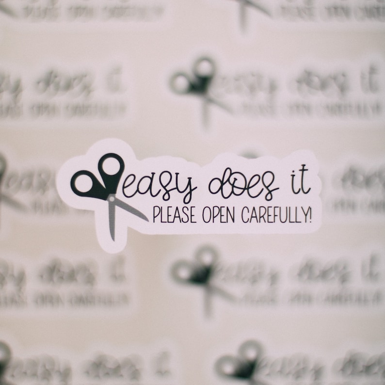 Easy Does It Small Business Sticker Do Not Cut Scissors - Etsy