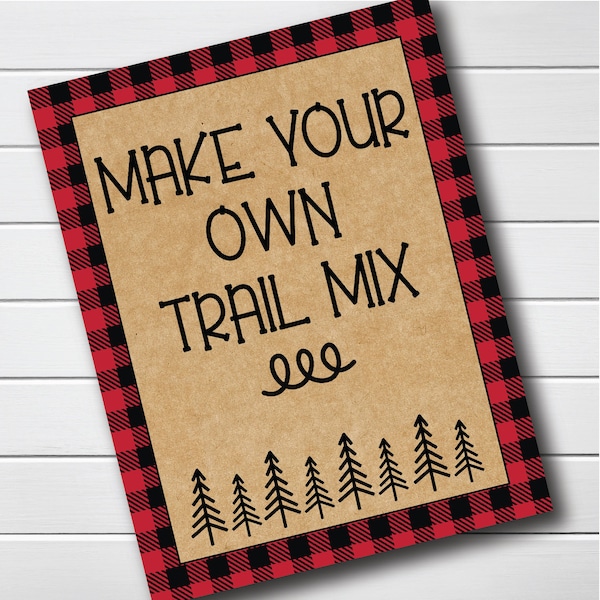 Trail Mix Sign - Etsy