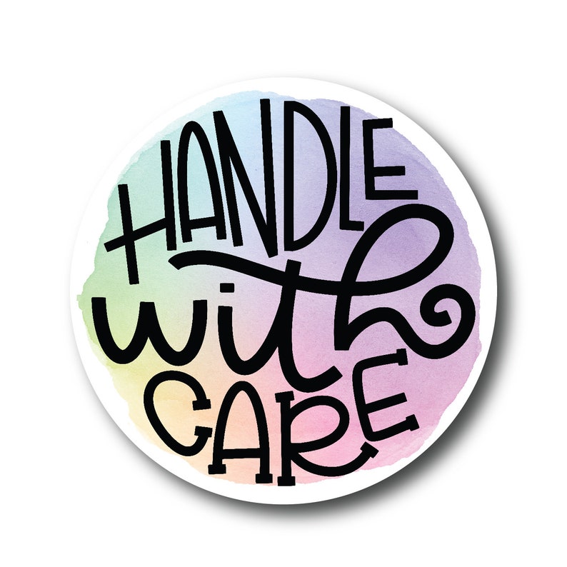 Handle With Care Sticker - Small Business Thank You Product Packaging ...