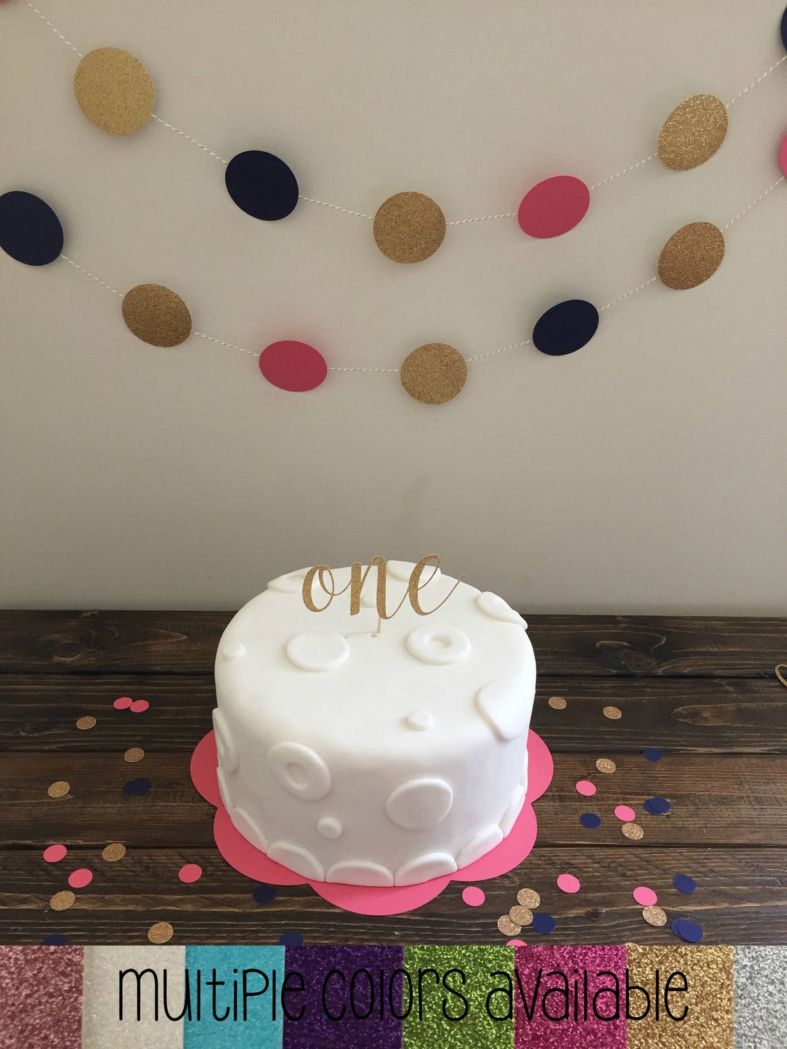 Baby Girl Cake Topper One Cake Topper First Birthday Cake - Etsy