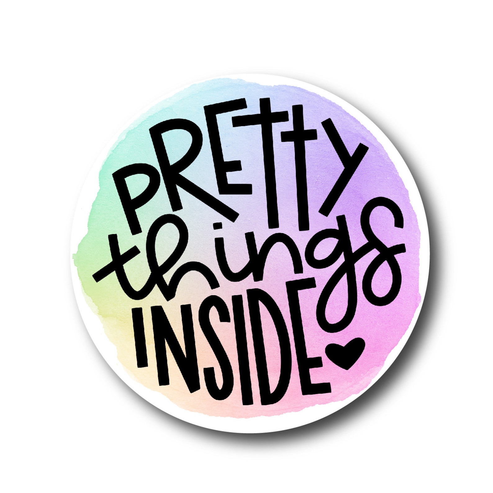 Pretty Things Inside Sticker - Small Business Thank You Product ...