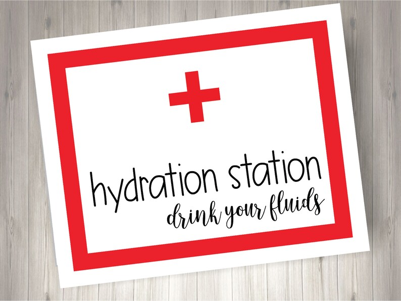 Hydration Station Nursing Graduation Party Sign Nurse | Etsy