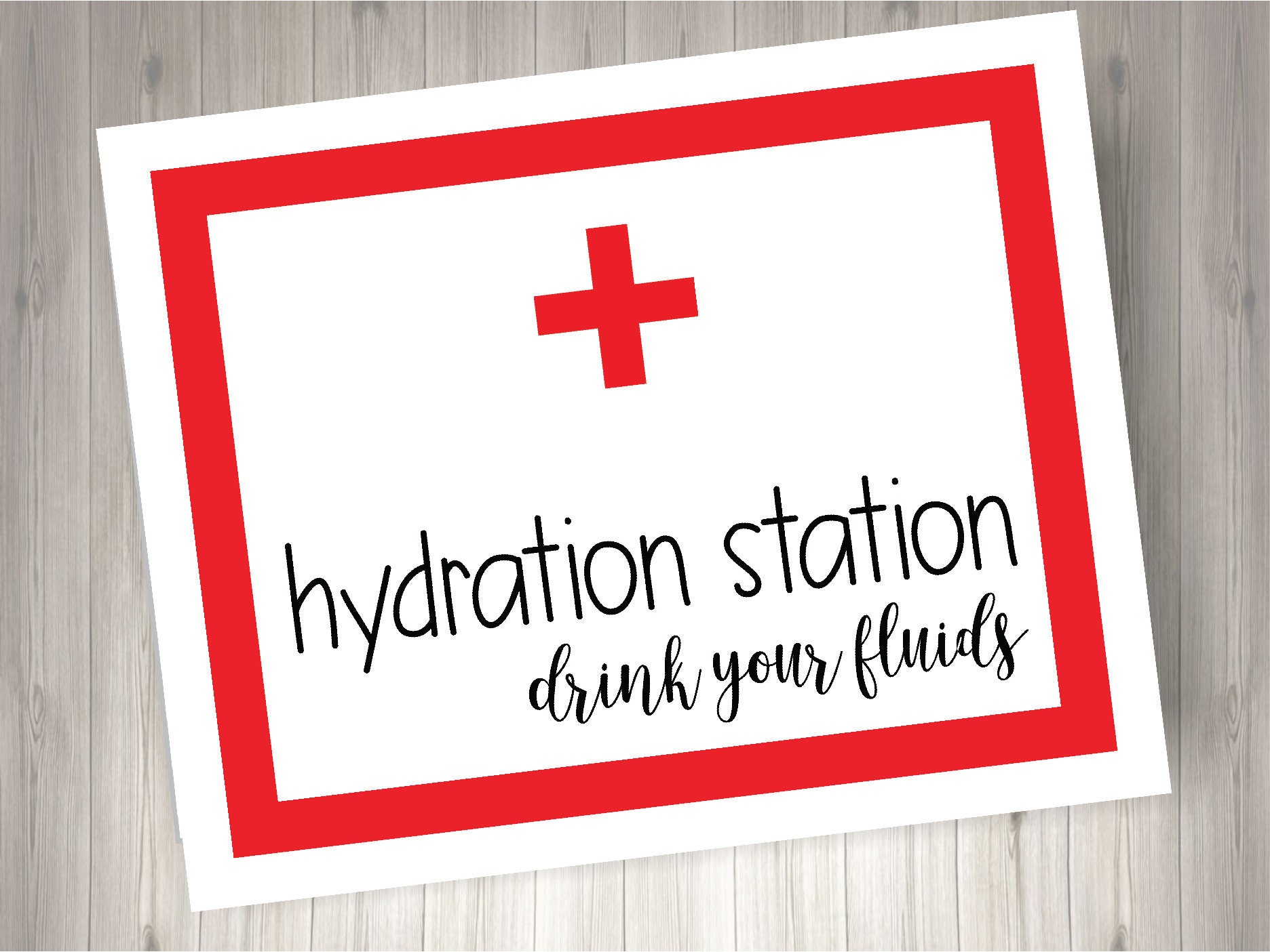 Hydration Station Nursing Graduation Party Sign Nurse | Etsy