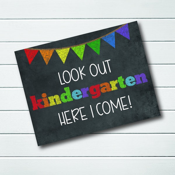 Look Out Kindergarten Sign - Etsy