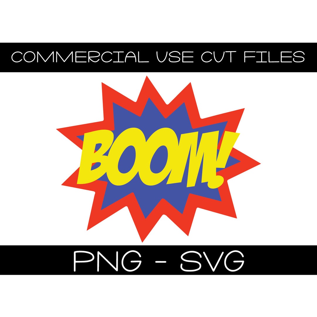 Superhero BOOM Cut File Cake Topper T Shirt Party Decor Diy Cut File ...