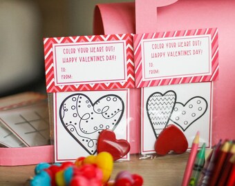 ASSEMBLED Crayola Heart Crayon Valentines Class Gift Bulk - Etsy