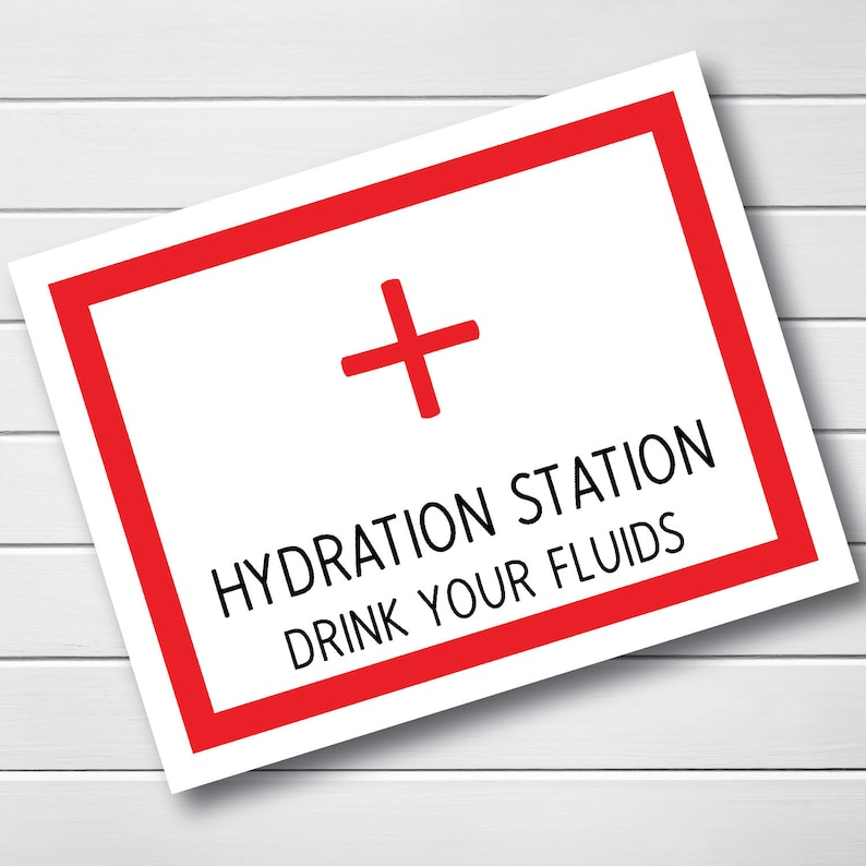 Hydration Station Nursing Graduation Party Sign Nurse - Etsy