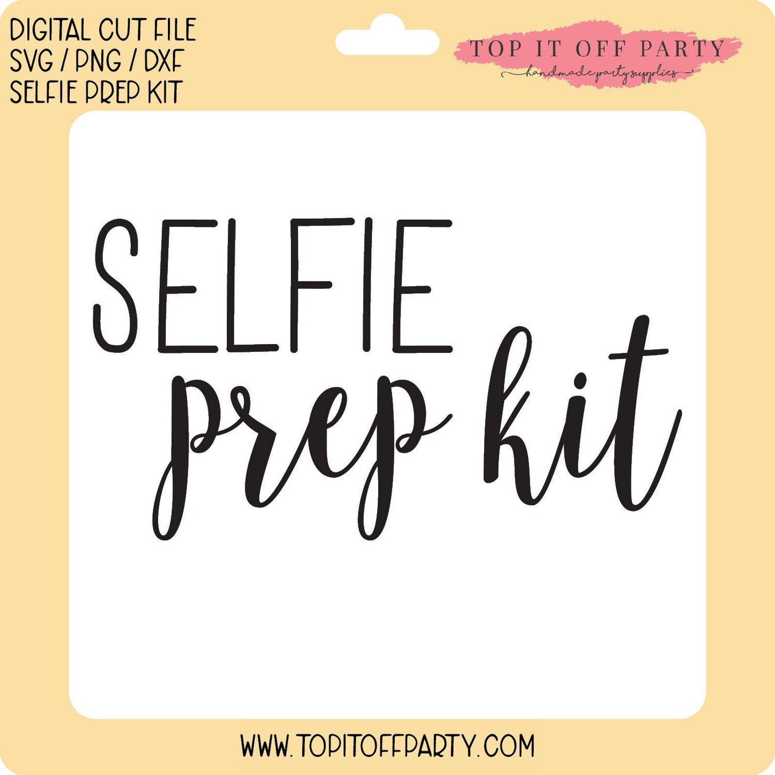 Selfie Prep Kit Svg Png Dxf Makeup Bag Cut File Silhouette - Etsy