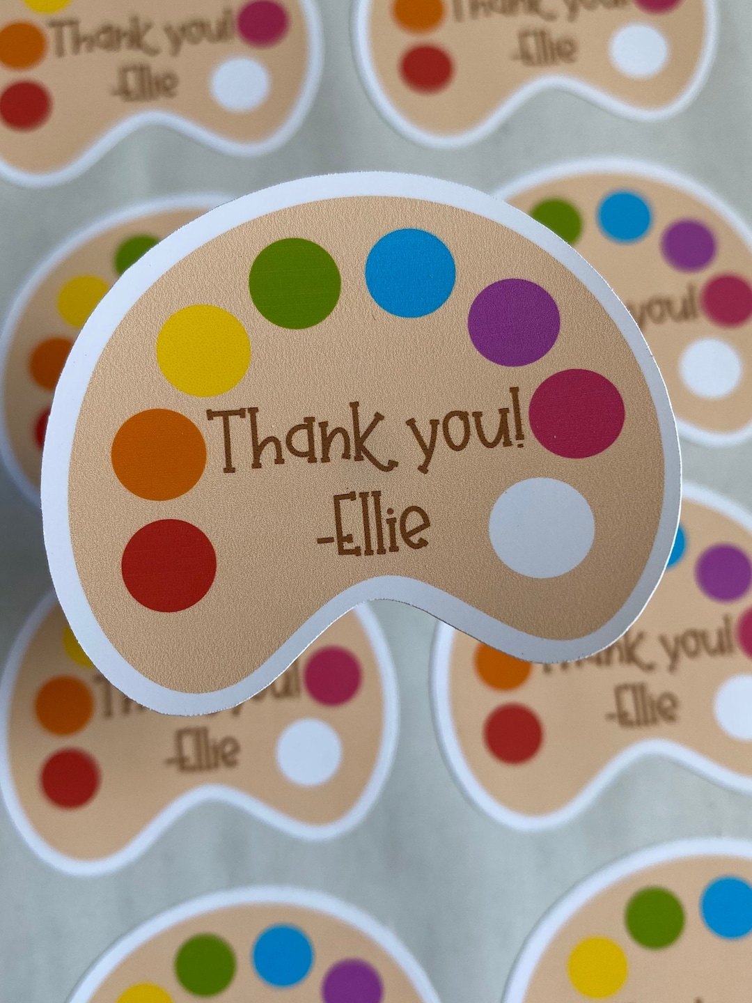 Paint Party Favor Sticker - Art Party Favor Tag - Personalized Kid ...