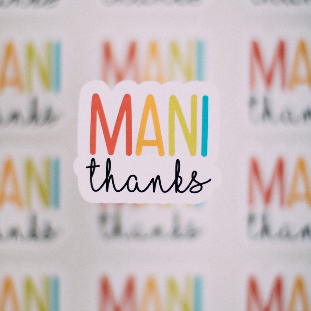 Mani Thanks Sticker - Nail Polish Strips - Business Owner - Product ...