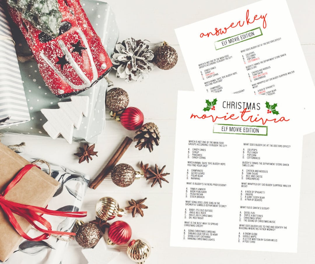 Elf the Movie Trivia - FUN Interactive Christmas Party Game Activity ...