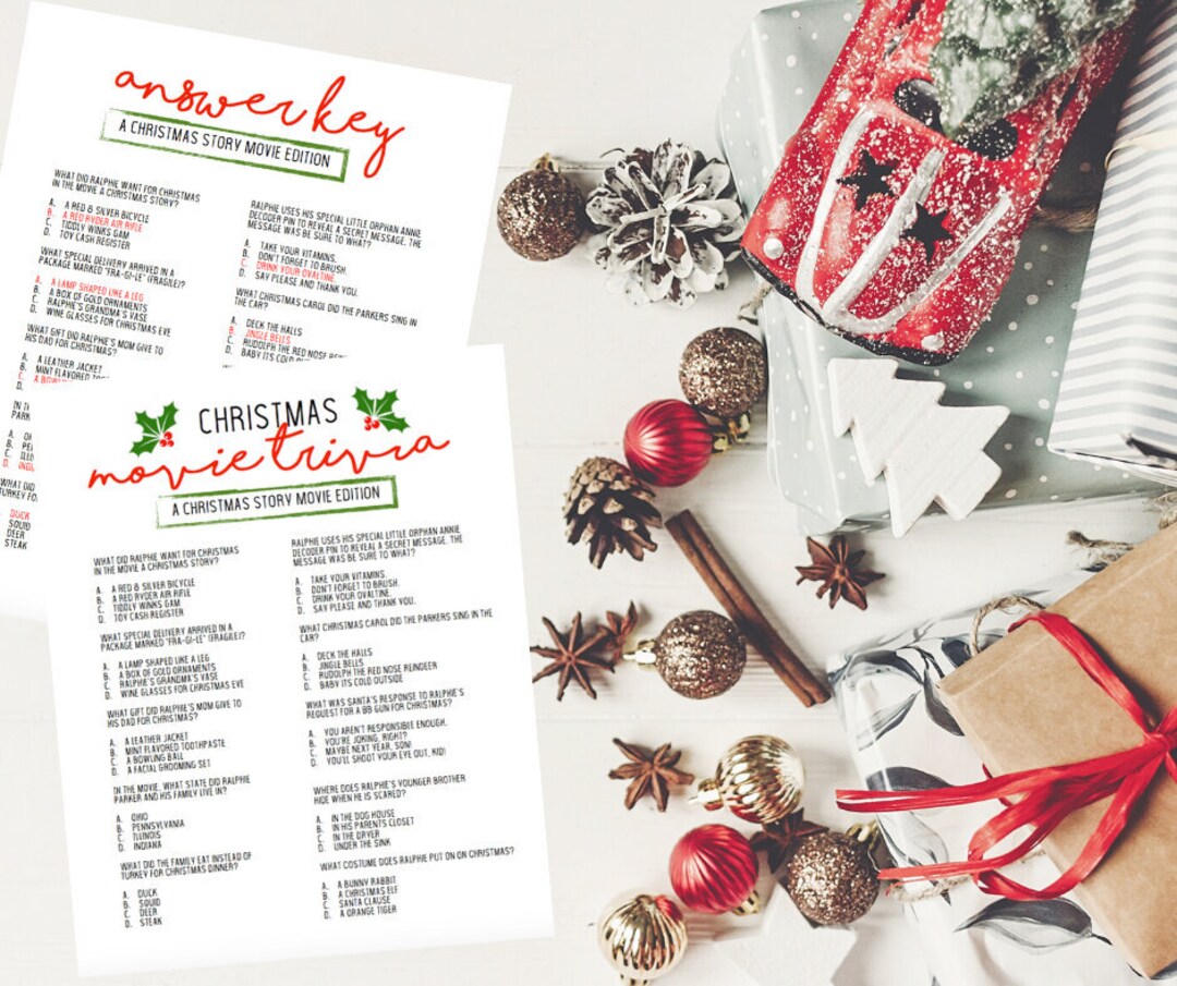 A Christmas Story Movie Trivia Game - Holiday Party Quiz - Etsy