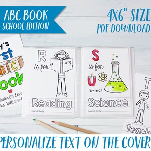 ABC Book Baby Shower Activity in School - Teacher Theme / Teacher Gift ...