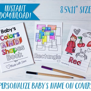 Baby's First Colors and Shapes Coloring Book: Baby Shower Activity (PDF ...