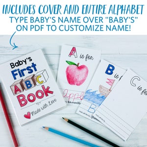 Personalized ABC Book Baby Shower Game / Alphabet Baby Shower - Etsy