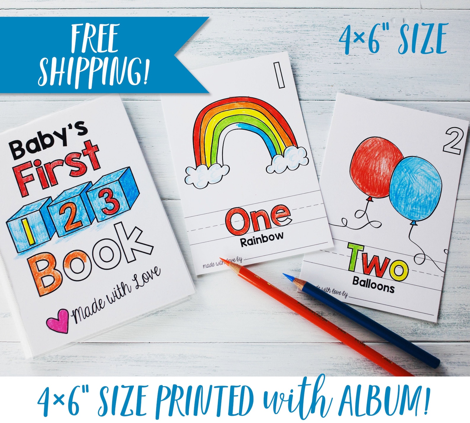 Baby's First Numbers Coloring Book / Baby Shower Game and | Etsy