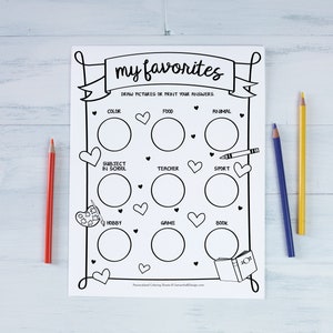 Personalized Kid's All About Me Time Capsule Journal / Coloring ...