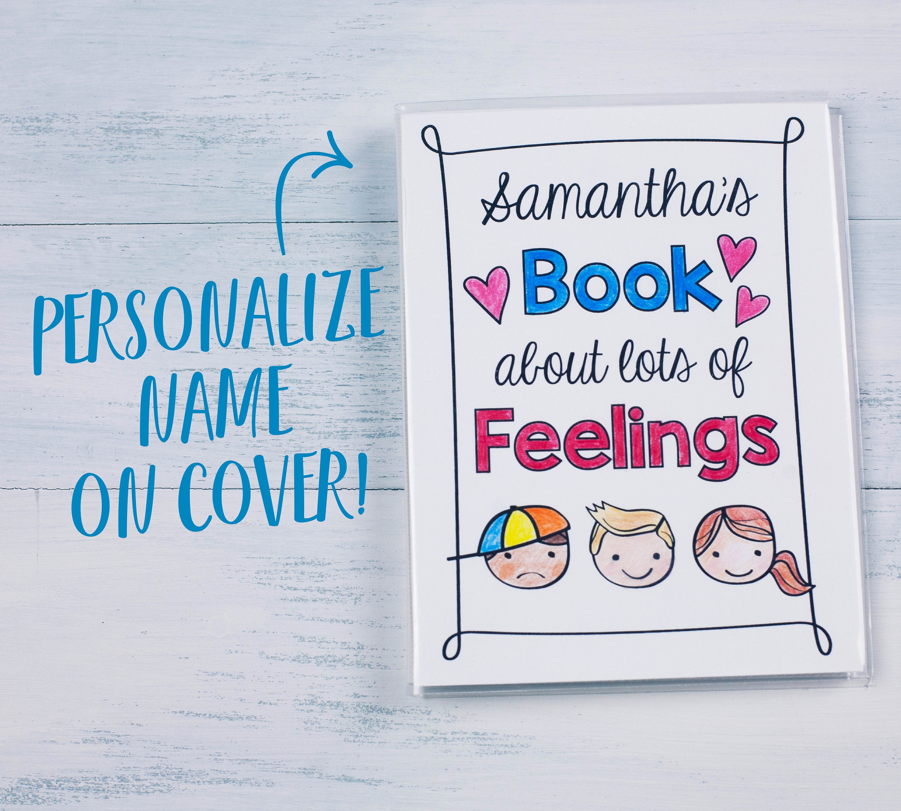 Feelings and Emotions Coloring Book / Personalized Feelings | Etsy