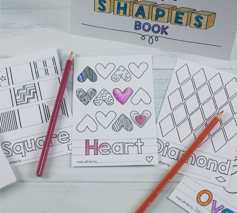 Baby's First Shapes Coloring Book / Baby Shower Activity / - Etsy