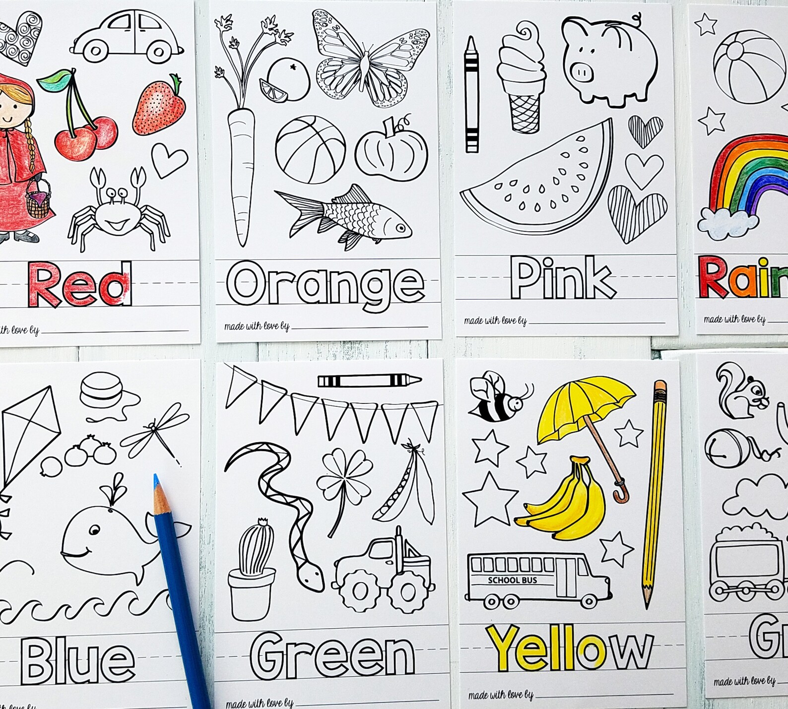 Baby's First Colors and Shapes Coloring Book / Baby Shower | Etsy