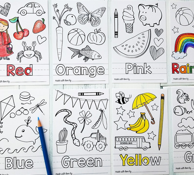 Baby's First Colors and Shapes Coloring Book / Baby Shower | Etsy