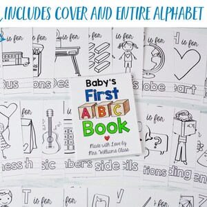 ABC Book Baby Shower Activity in School - Teacher Theme / Teacher Gift ...