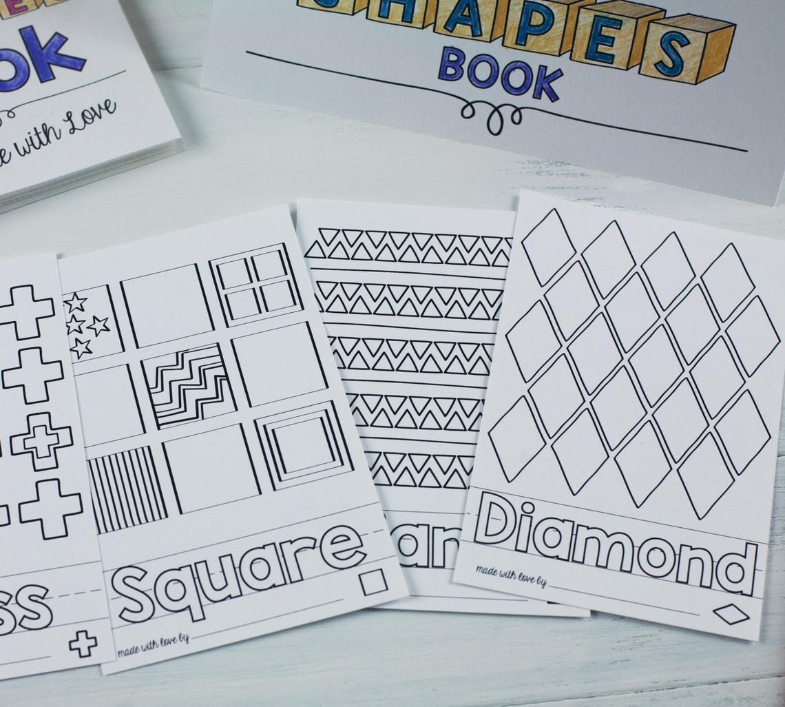 Baby's First Shapes Coloring Book / Baby Shower Activity / PDF Download ...