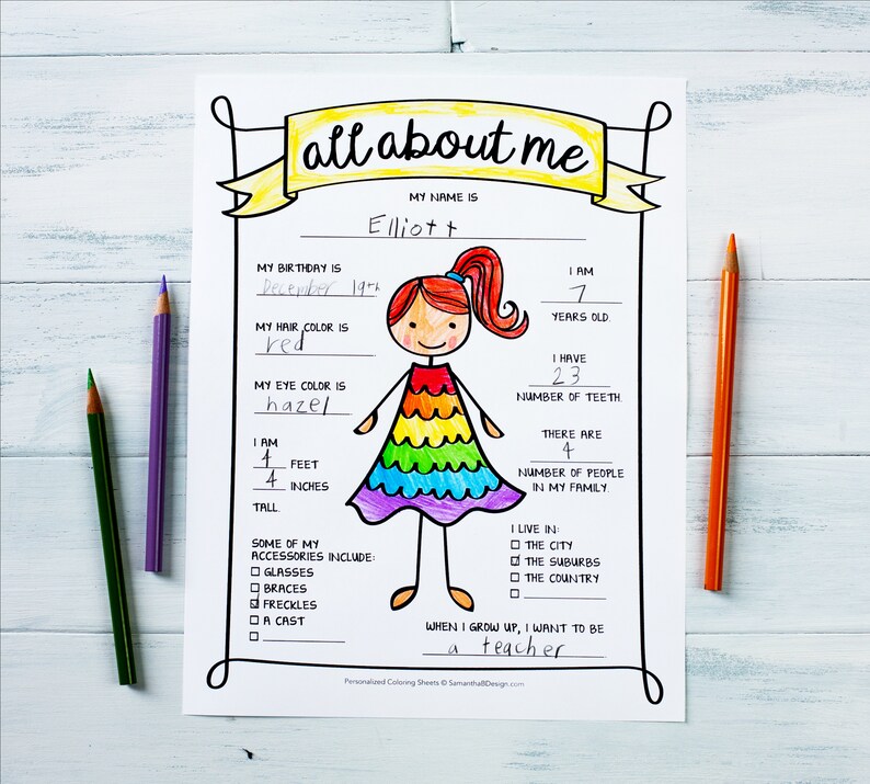 Personalized Kid's All About Me Time Capsule Journal / - Etsy