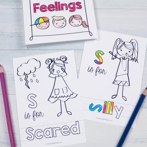 Feelings and Emotions Coloring Book / Personalized Feelings and ...