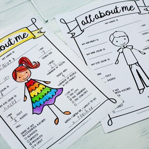 Personalized Kid's All About Me Time Capsule Journal / Coloring ...