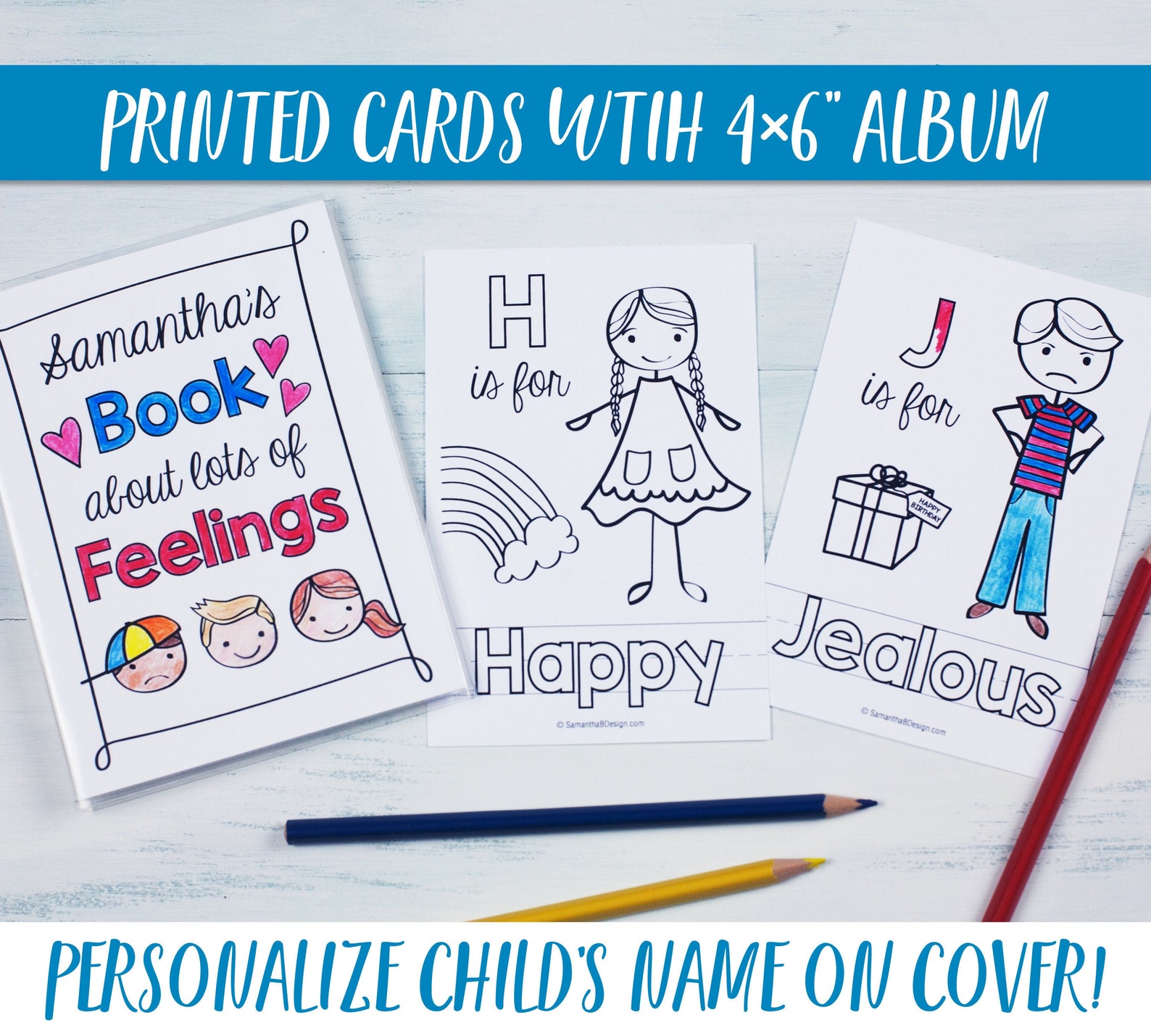 Feelings and Emotions Coloring Book / Personalized Feelings - Etsy