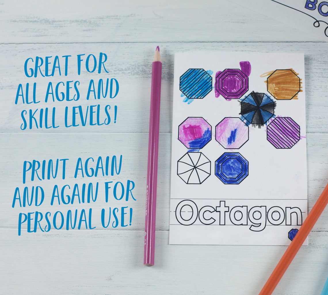 Shapes Coloring Book Activity / Preschool Activity / PDF | Etsy