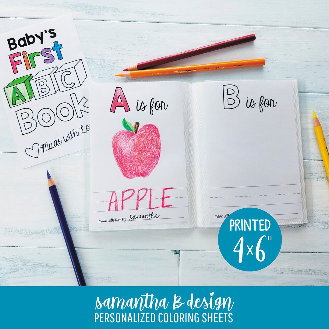 Personalized ABC Book - Blank Version / Baby Shower Activity / PRINTED ...