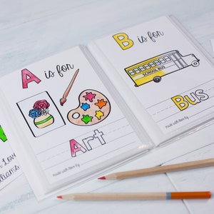 ABC Book Baby Shower Activity in School Theme, Teacher Gift From Class ...