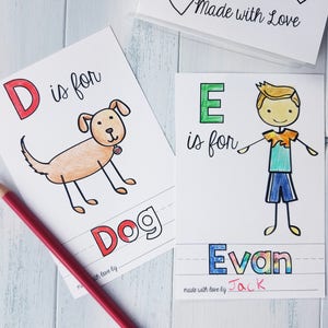Personalized ABC Coloring Page Add-on for ABC Book Baby Shower - Etsy