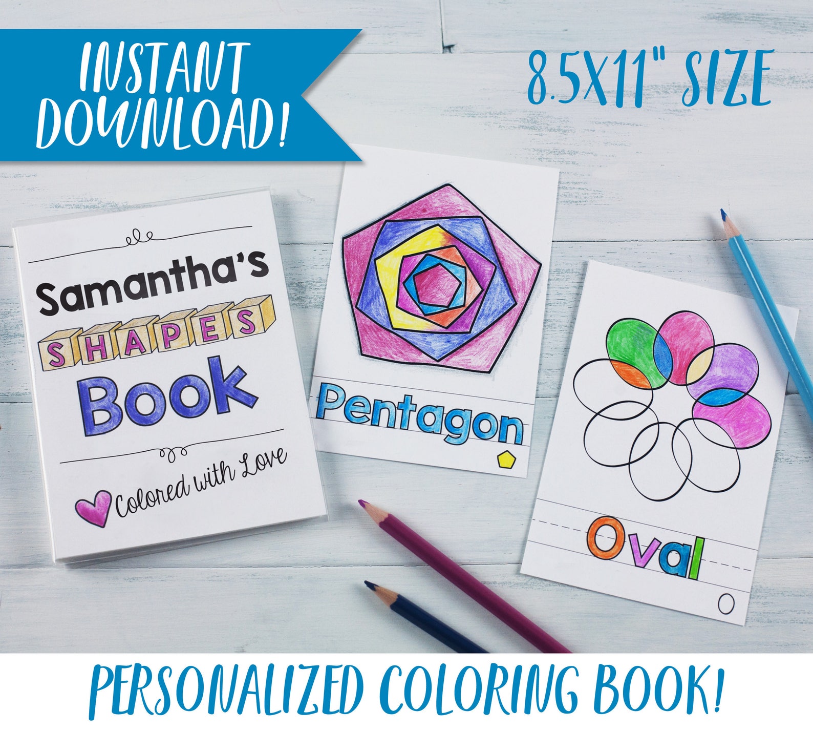 Shapes Coloring Book Activity Preschool Coloring Activity - Etsy