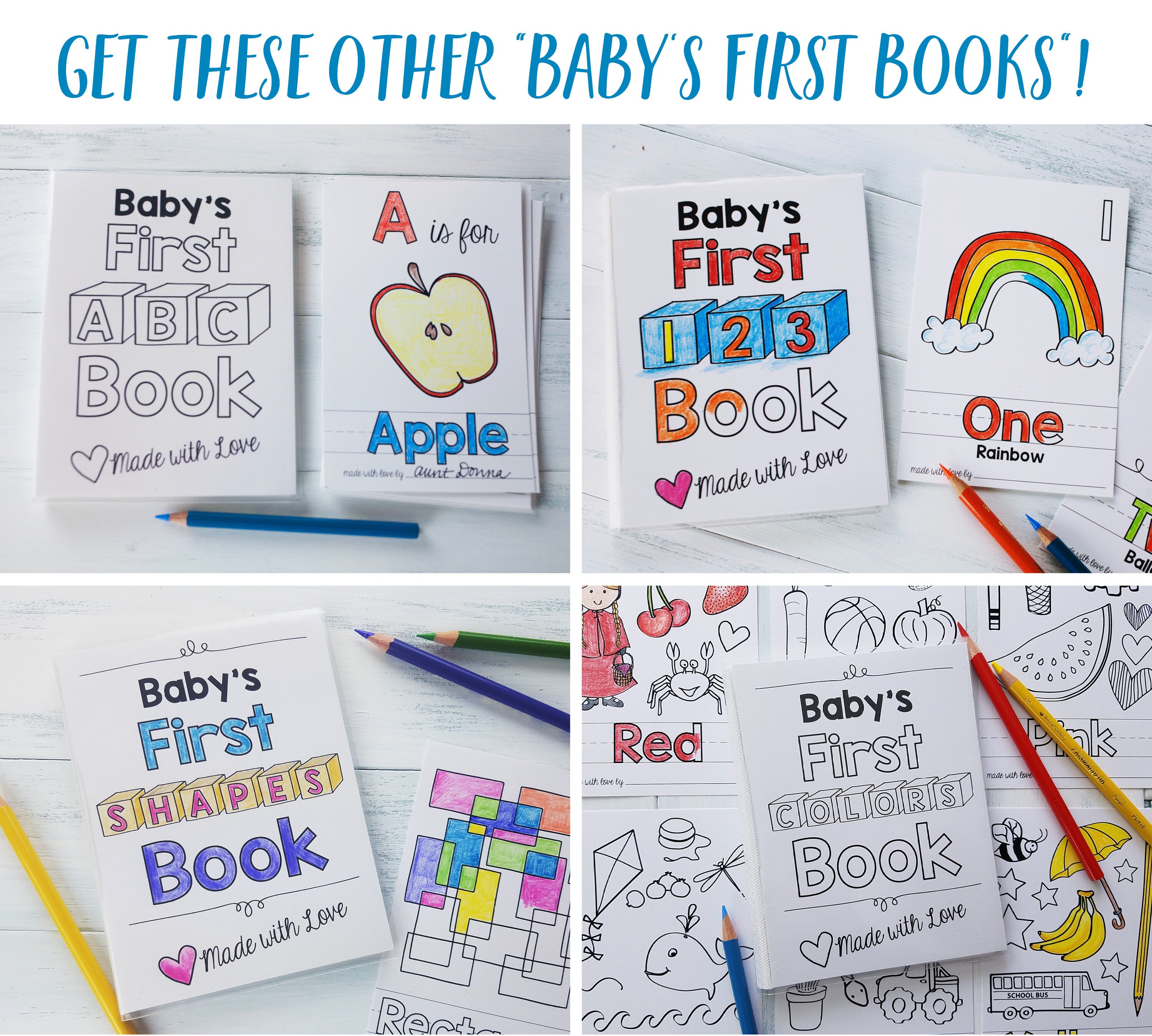Personalized ABC Book Baby Shower Game / Alphabet Baby Shower | Etsy