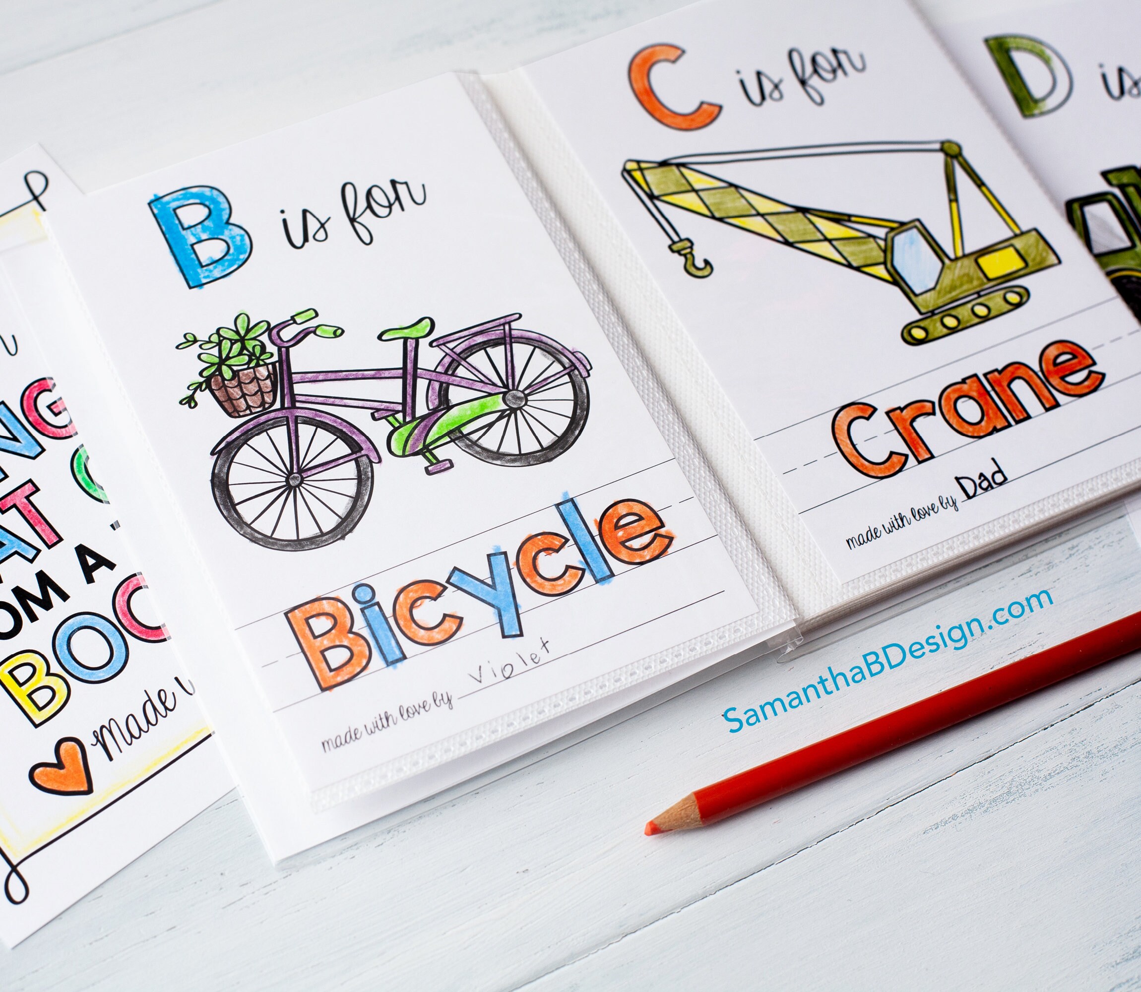 ABC Book Baby Shower Activity Alphabet Things That Go | Etsy