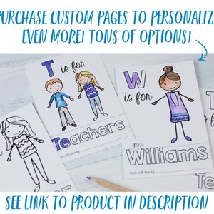 ABC Book Baby Shower Activity in School Theme, Teacher Gift From Class ...