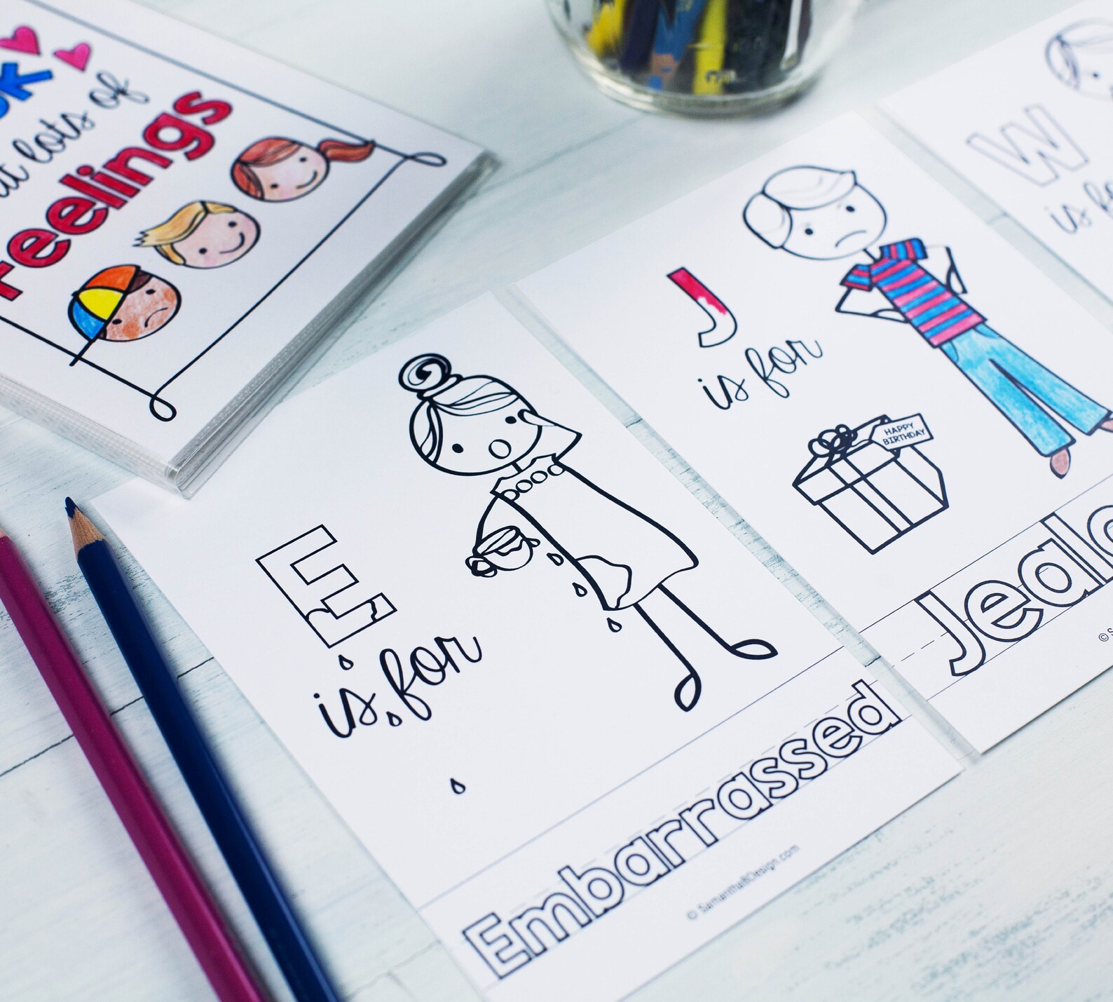 Feelings and Emotions Coloring Book / Personalized Feelings | Etsy