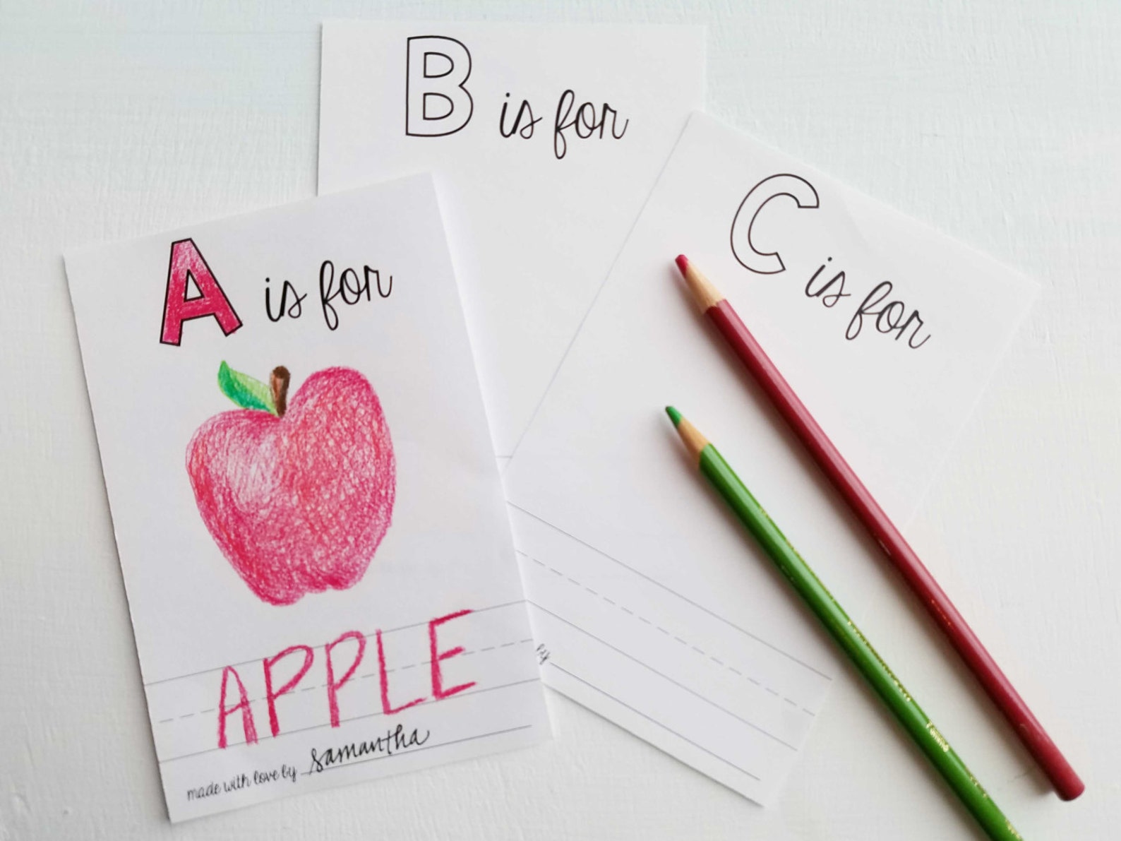 Baby Shower ABC Book Template Personalized Printable Baby - Etsy