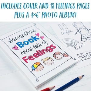 Feelings and Emotions Coloring Book / Personalized Feelings and ...