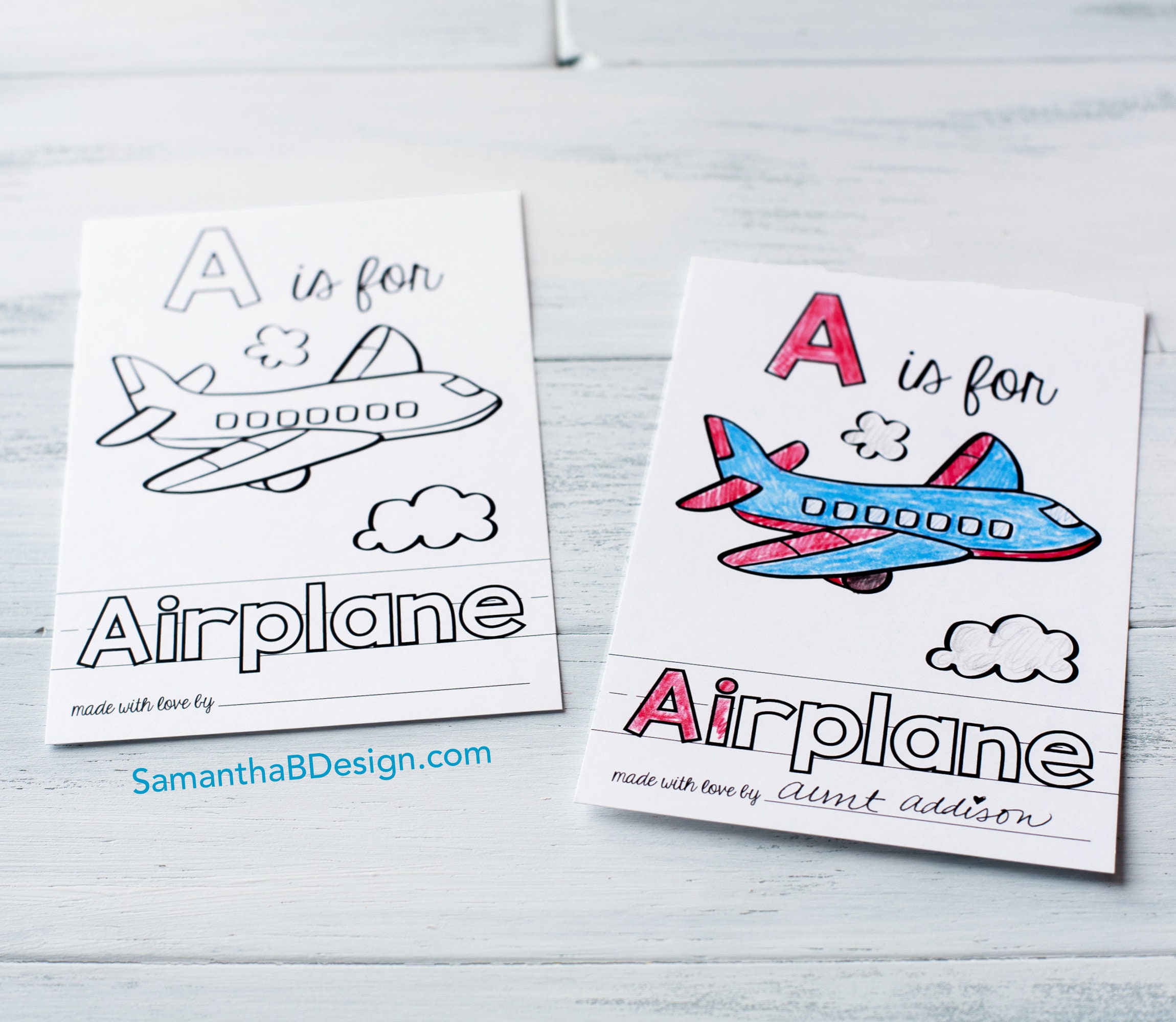 ABC Book Baby Shower Activity Alphabet Things That Go | Etsy