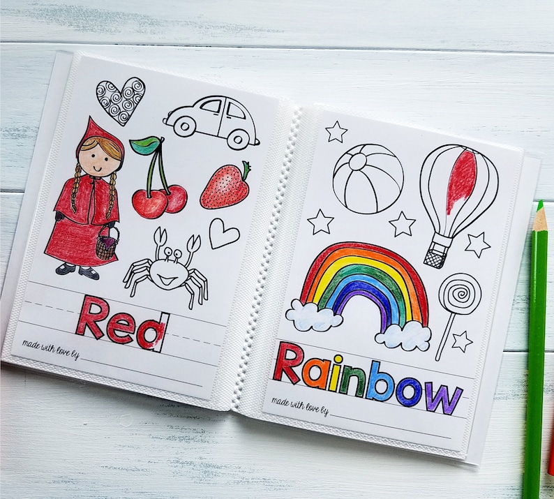 Baby's First Colors and Shapes Coloring Book / Baby Shower | Etsy